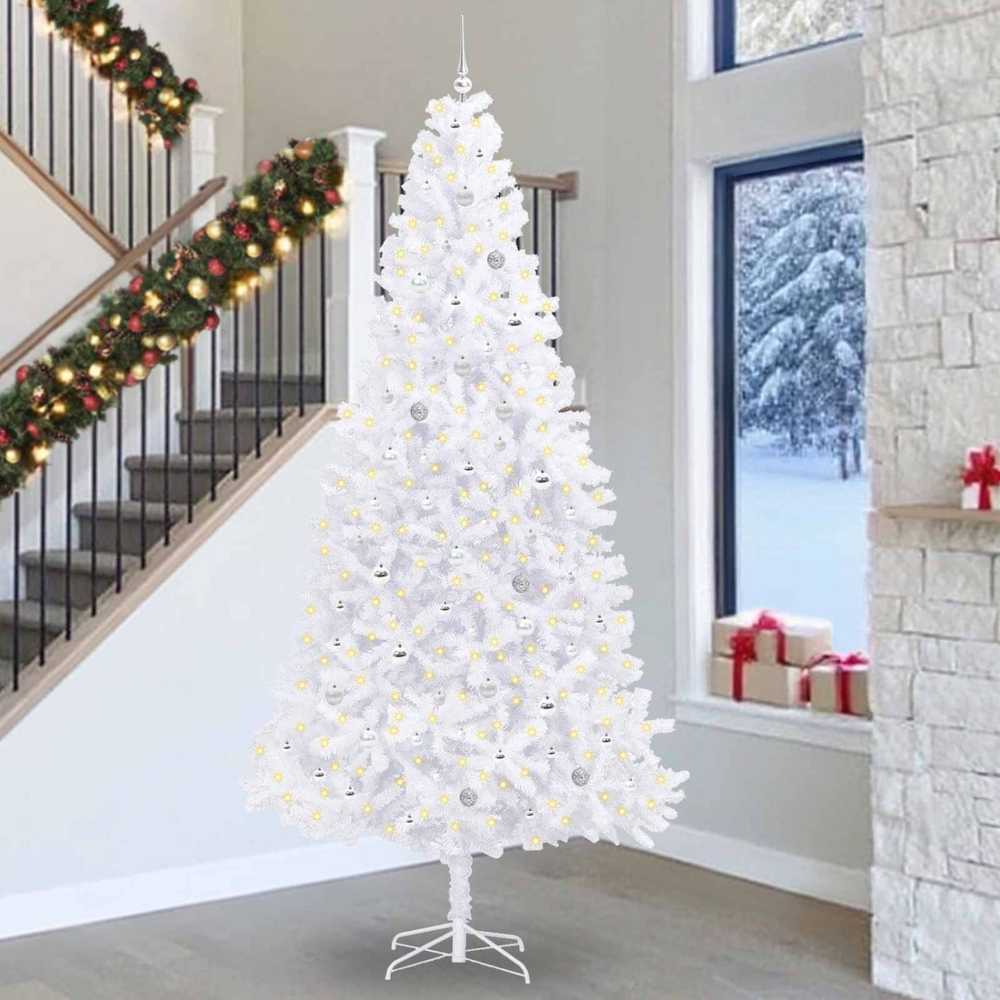 Dirbtinė Kalėdų eglutė su 300 LED Balta 300 cm PVC ir Plienas, modelis ...