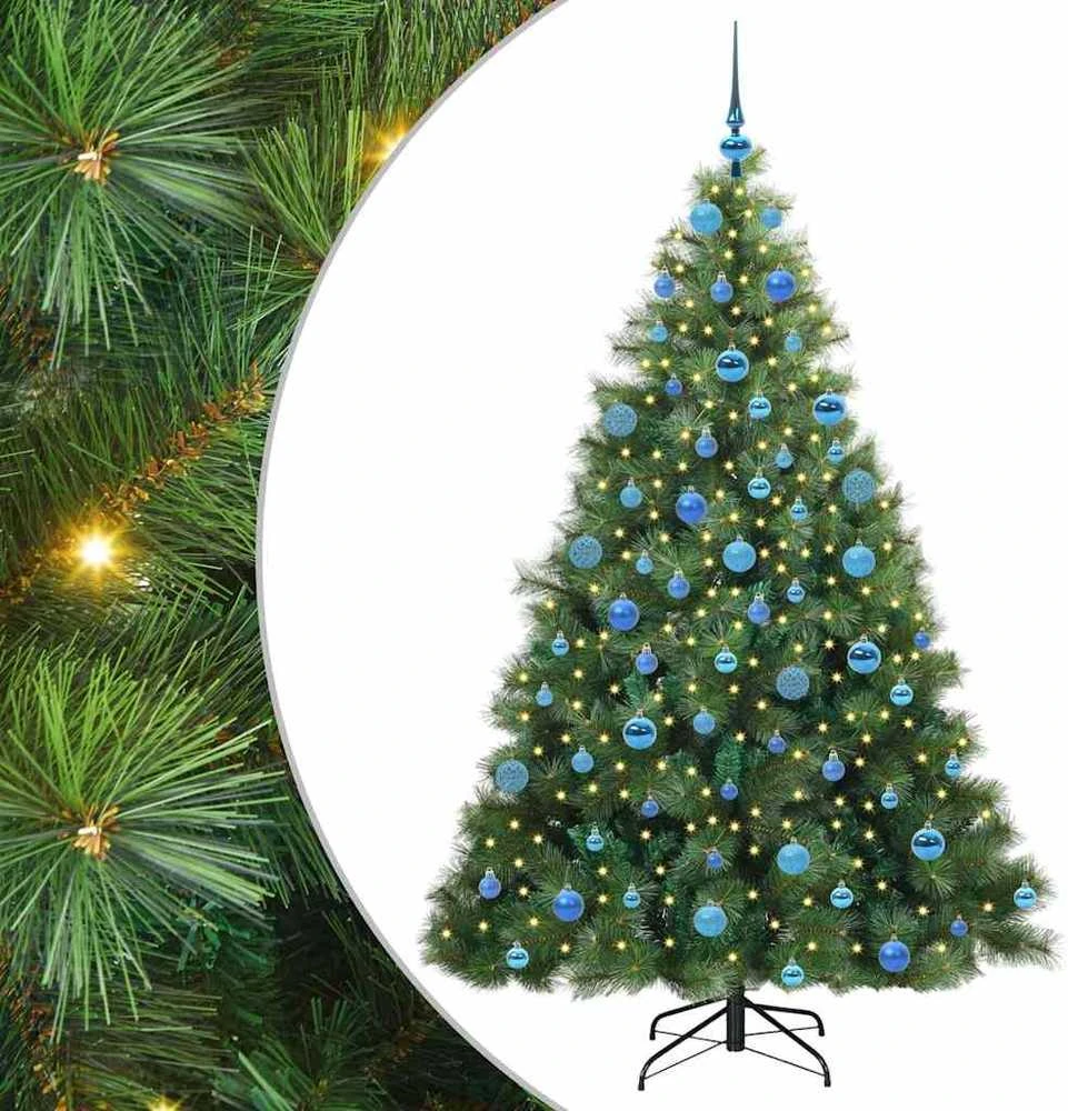 Dirbtinė Kalėdų eglutė su 300 LED Žalia 180 cm PE ir PVC, modelis ...