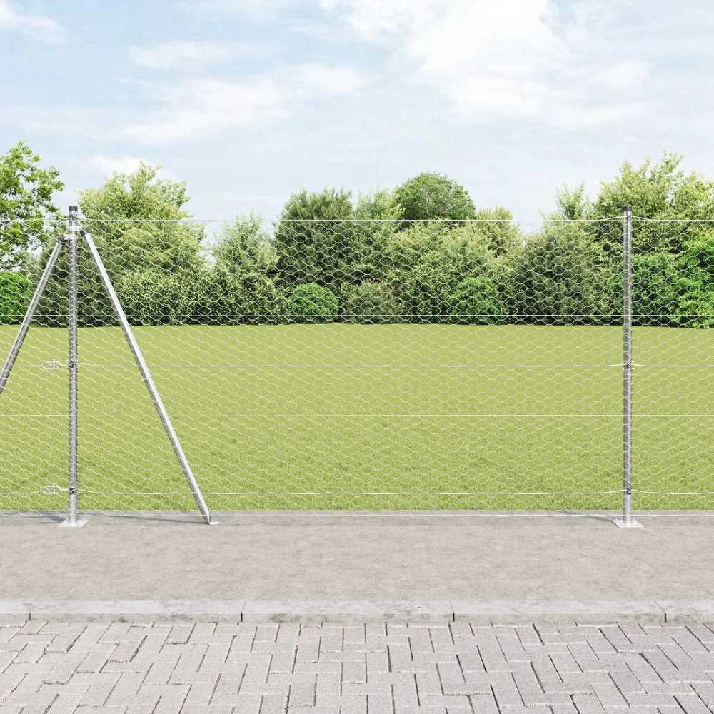 Tvora su stulpais Sidabro 1.2 x 10 m PVC dengtas plienas, modelis ...