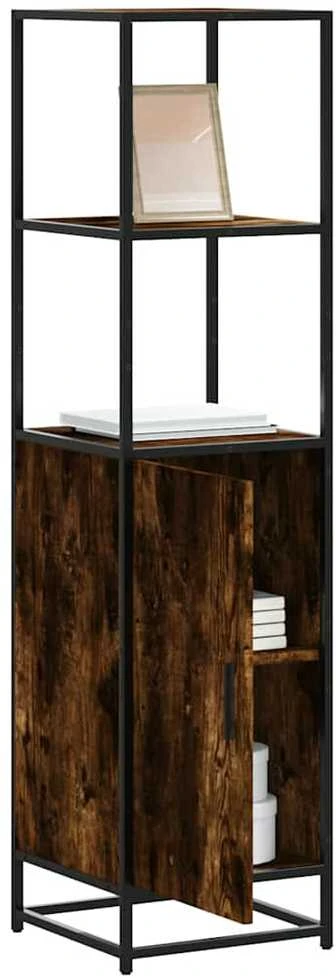 Highboard Rūkytas ąžuolas 35,5x35x139 cm Mediena ir metalas, modelis ...