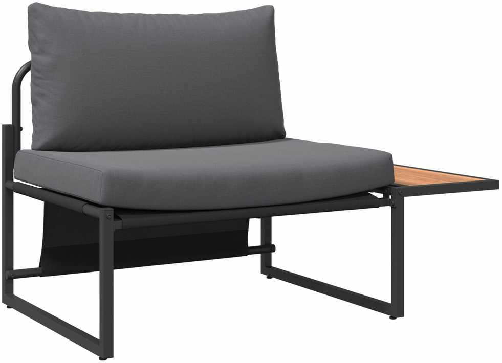 2 dalių sodo sofos rinkinys, vienvietė su antracito spalvos ...