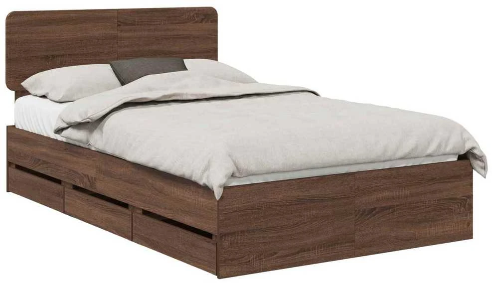 Lovos rėmas Rudas ąžuolas 120 x 200 cm Inžinerinė mediena, modelis ...