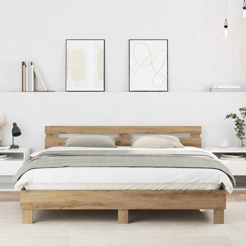Lova Lovos rėmas Amatininkų ąžuolas 180 x 200 cm Apdirbta mediena ...