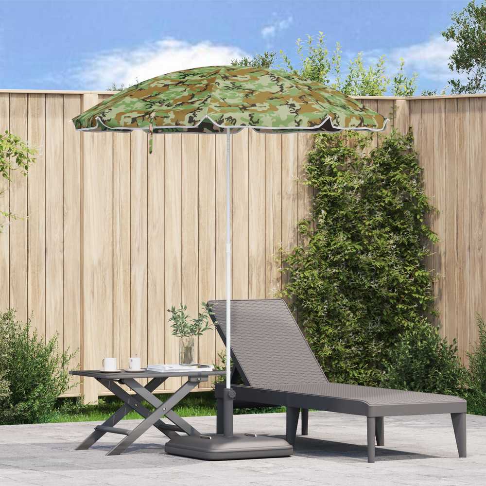 Paplūdimio skėtis su aliuminio stulpeliu kamufliažas 240 cm, modelis ...