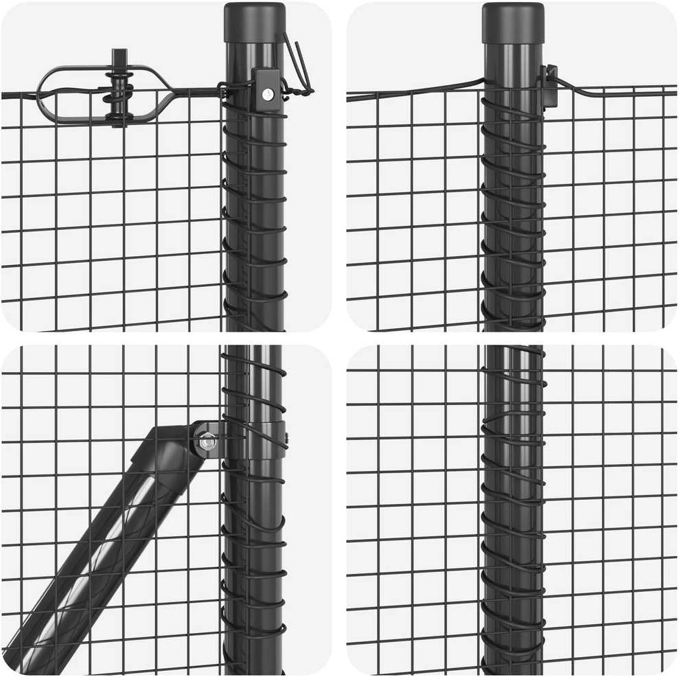 Tvorelės stulpas Pilka 10 x 0,5 m (19 x 19 mm tinklas) Plienas, modelis ...