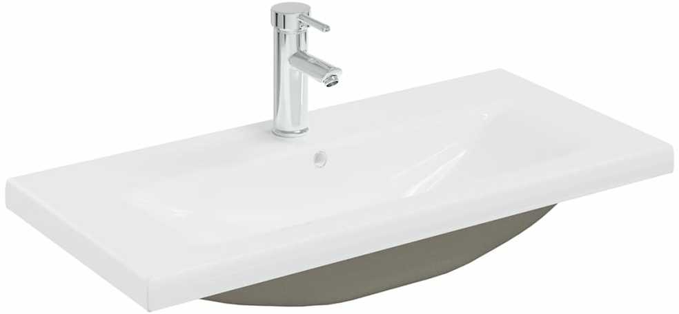 Praustuvo spintelė su įmontuotu praustuvu, betono pilka, MDP, modelis ...