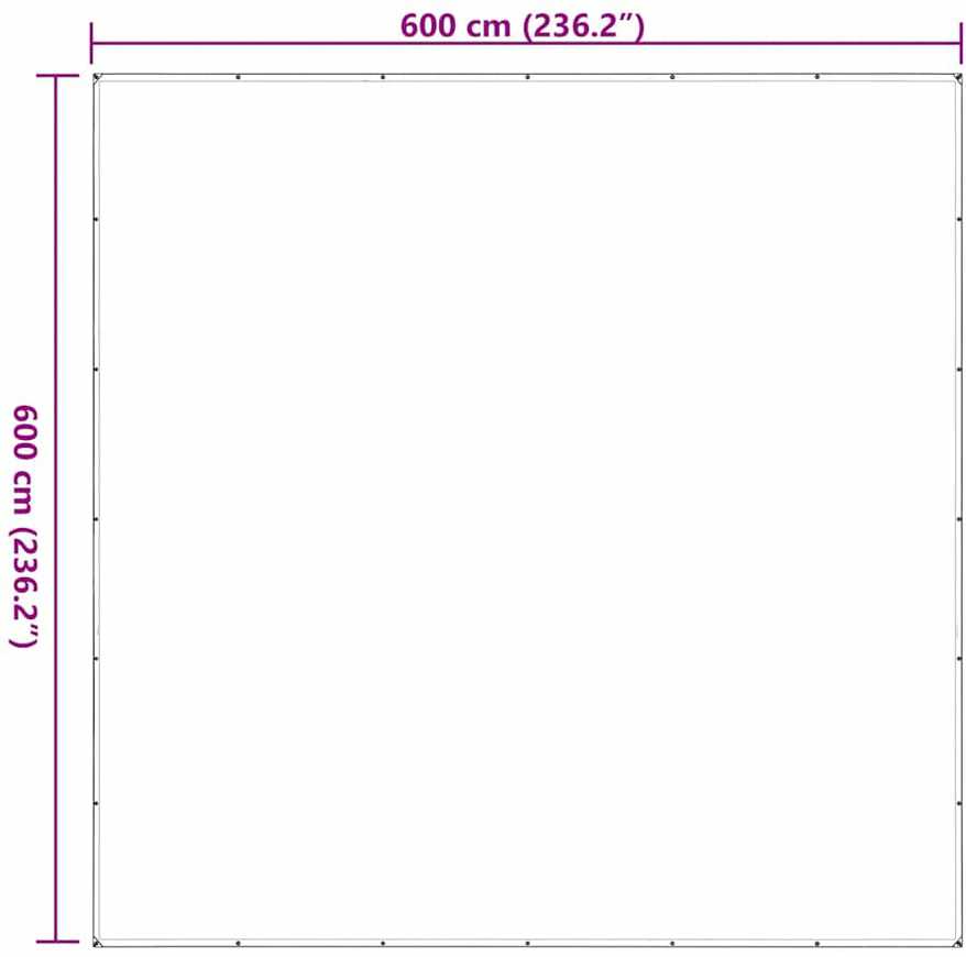 Skaidrus brezentas su ąselėmis 6x6 m polietilenas, modelis - 4018529 ...