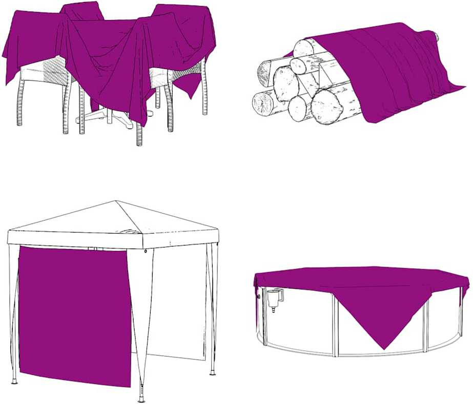 Skaidrus brezentas su kilpomis 3x12 m PVC, modelis - 4018605, žema ...