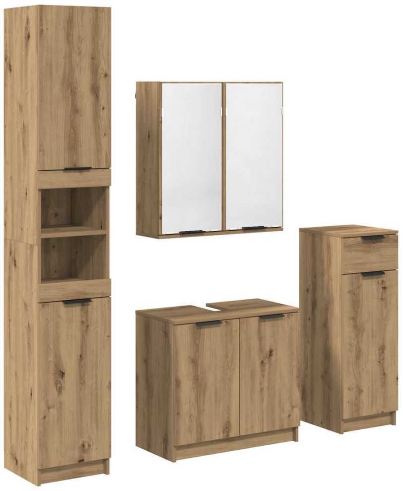 Vonios baldų rinkinys 4 pcs Amatininkų ąžuolas Apdirbta mediena ...