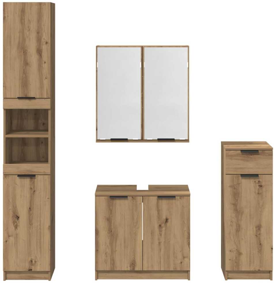 Vonios baldų rinkinys 4 pcs Amatininkų ąžuolas Apdirbta mediena ...