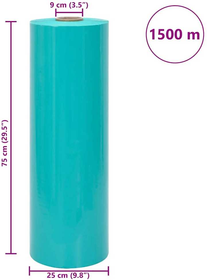 Žemės ūkio tampri plėvelė, žalia, 25 µm, 75 cm x 1500 m, modelis ...