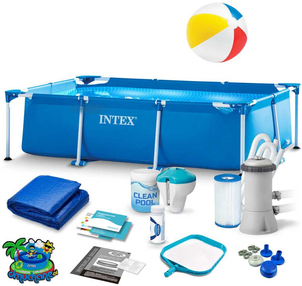 Intex Karkasinis lauko baseinas, 15in1, 220 x 150 x 60 cm., žema kaina ...