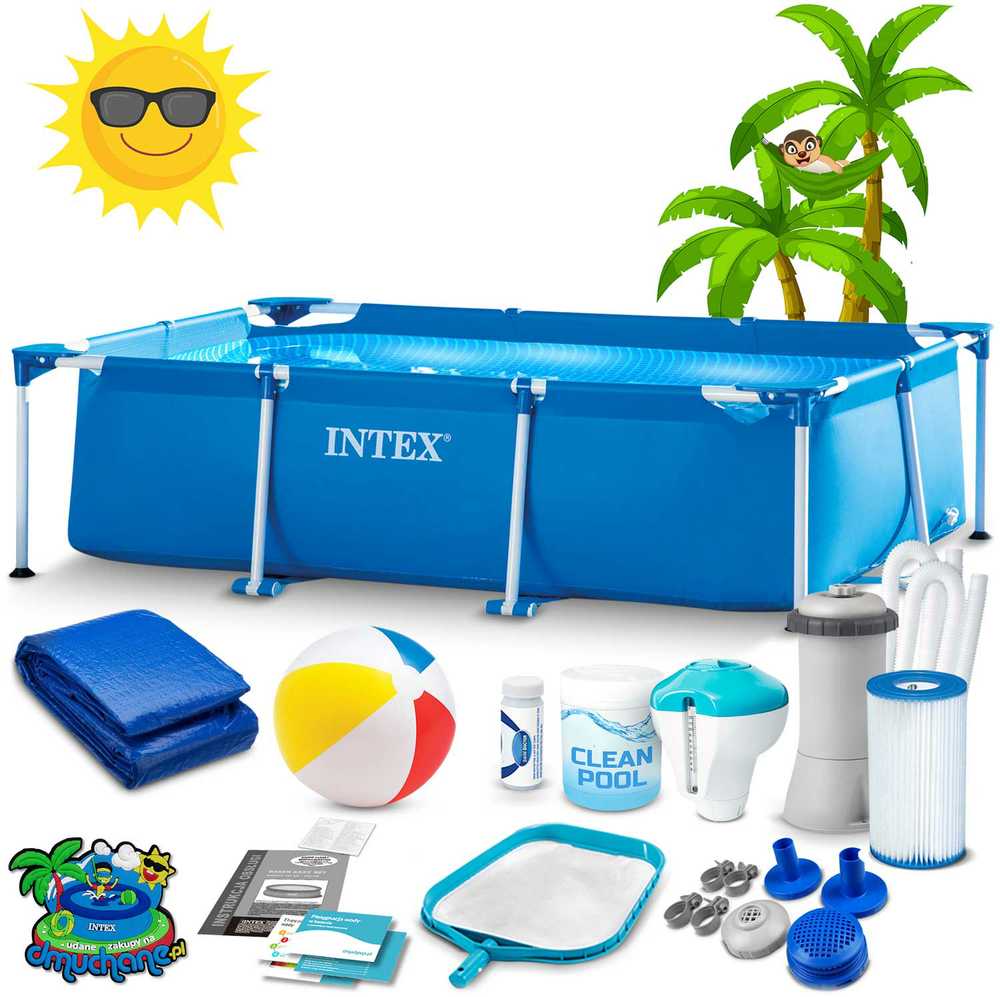 Intex Karkasinis lauko baseinas, 15in1, 220 x 150 x 60 cm., žema kaina ...