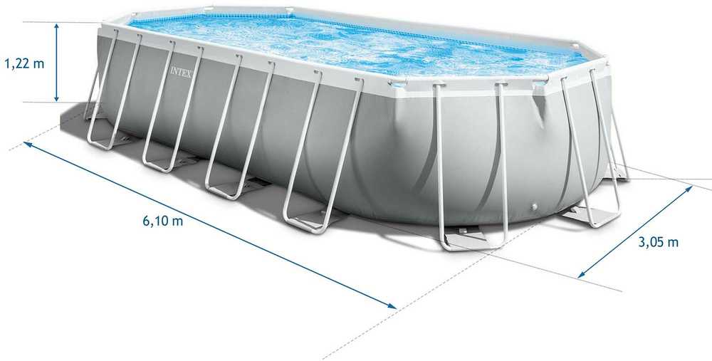 Intex Karkasinis lauko baseinas, 21in1, 610 x 305 x 122 cm., žema kaina ...