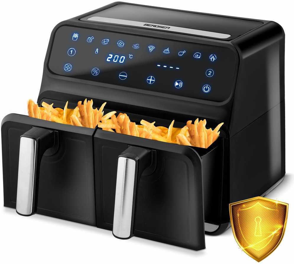 Karšto oro gruzdintuvė, Berdsen BR5300 juodos ir sidabrinės spalvos ...