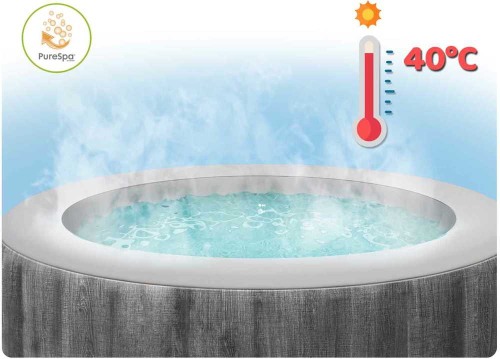 Pripučiama SPA sūkurinė vonia, Intex, 6 asmenims, šviesiai pilka, žema ...