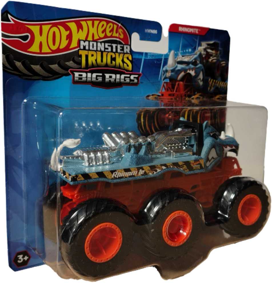 Hot Wheels Monster Truck Big Rigs automobilis Rhinomite transporto priemonė Raganosis 15 cm ...
