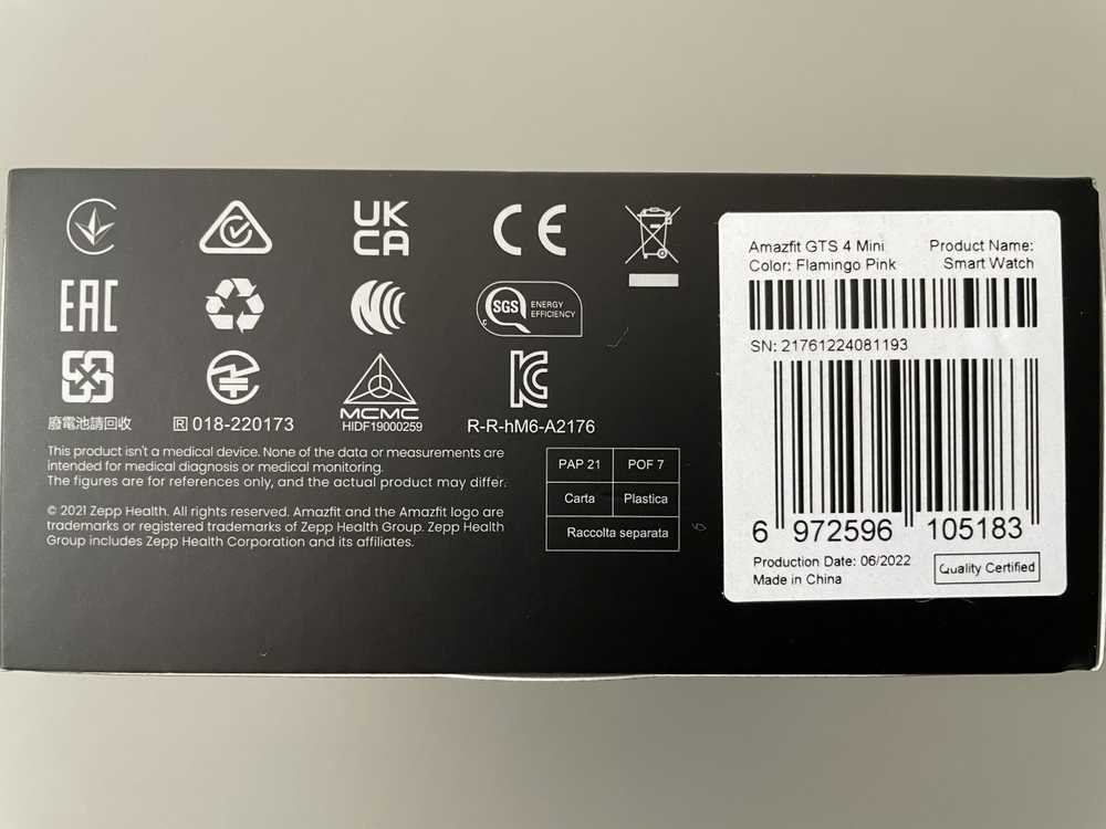 Išmanusis laikrodis AMAZFIT GTS 4 MINI / A2176 FLAMINGO Rožinis HUAMI, modelis - W2176OV6N, žema ...