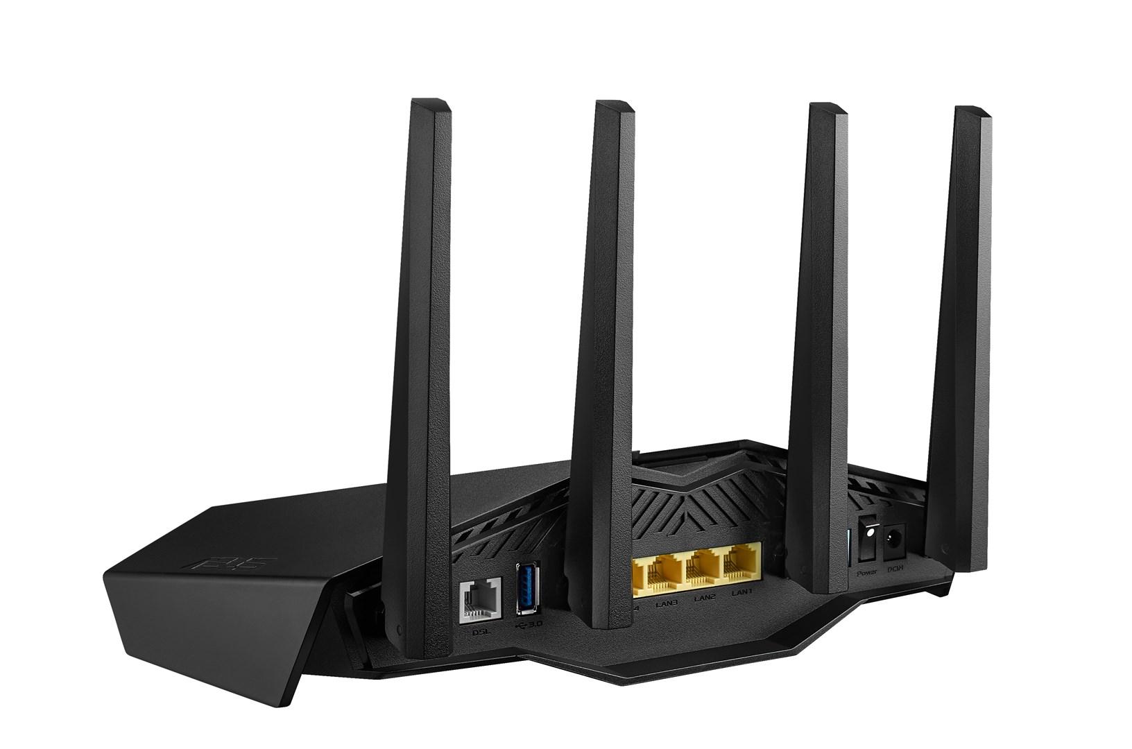 Maršrutizatorius Asus DSL-AX82U VDSL2 WiFi 6 AX5400 4xLAN 1xUSB, modelis - ‎DSL-AX82U, žema ...