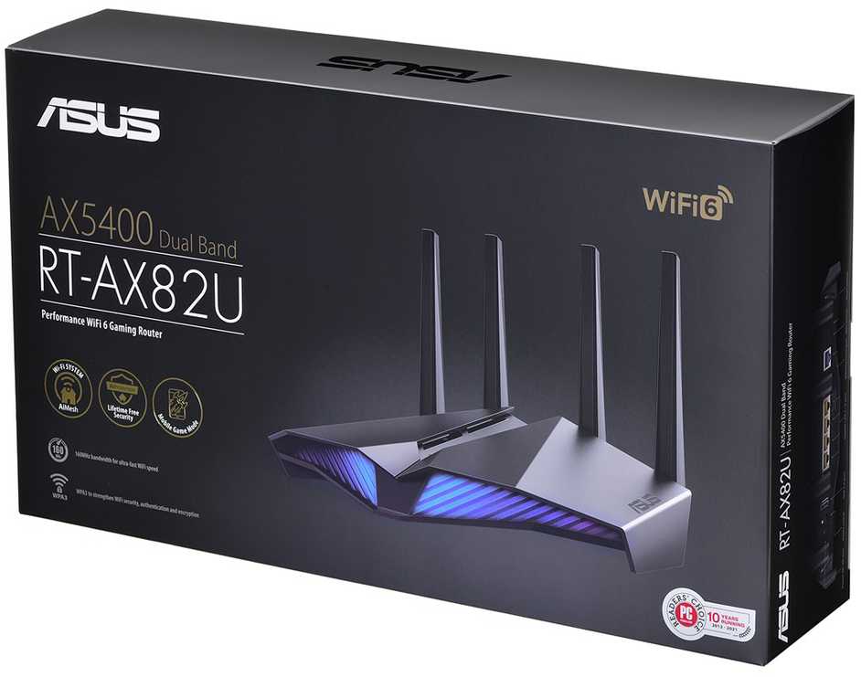 Asus Maršrutizatorius | RT-AX82U | 802.11ax | 574 + 4804 Mbit / s | 10 ...