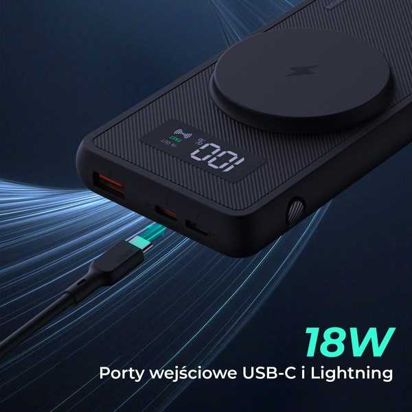 Aukey PB-WL01i Power Bank | 1000mAh | 22.5W | MagSafe | LED | PD QC HSC ...