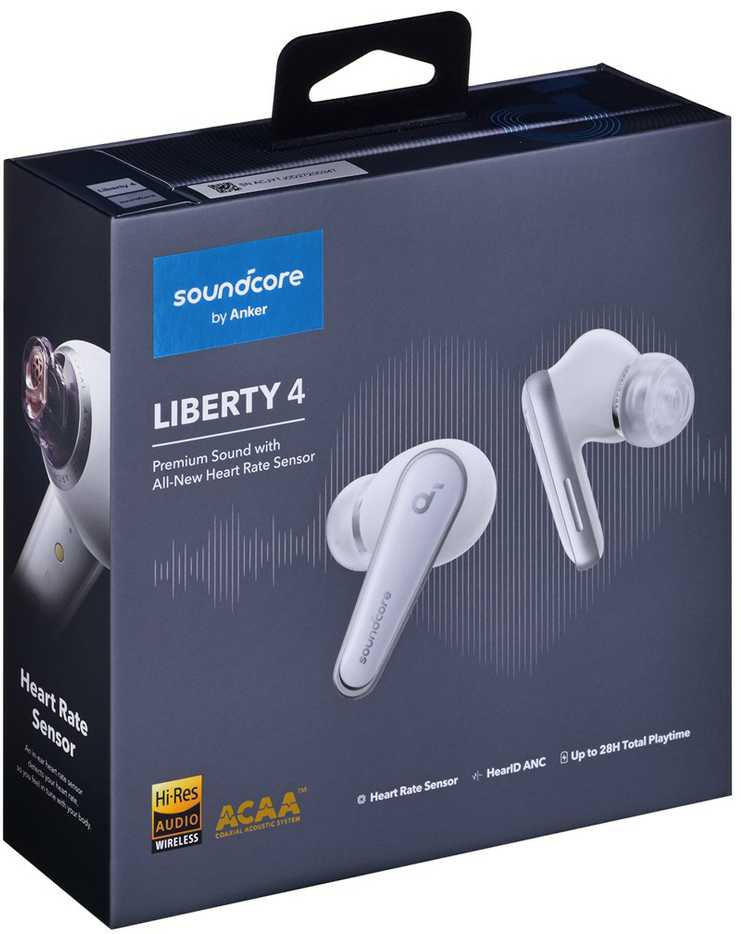 Anker Soundcore Liberty 4 TWS ausinės, Baltos, modelis - A3953G21, žema ...