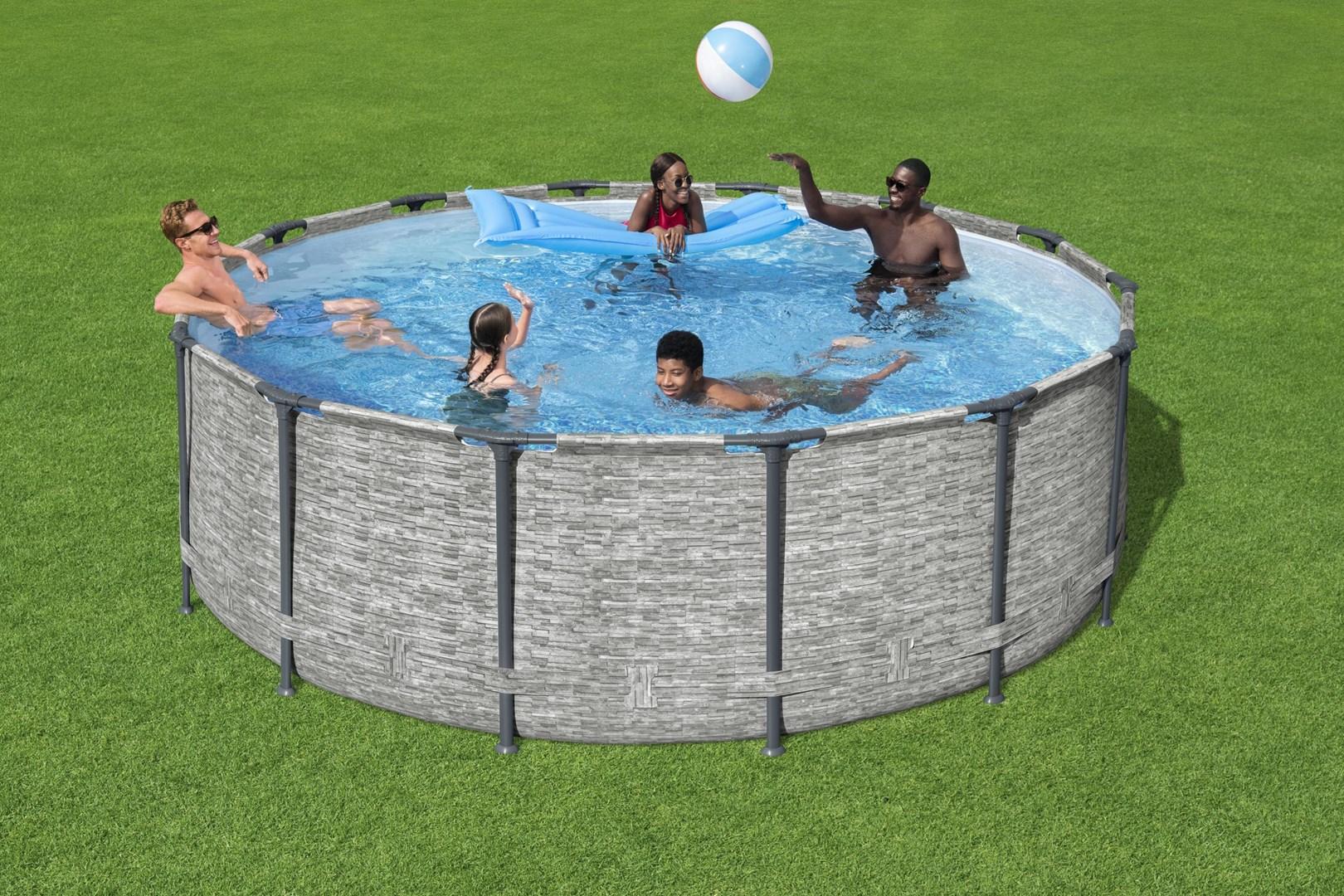 Bestway Steel Pro MAX Above Ground Pool Set Round 4.27 m x 1.22 m ...