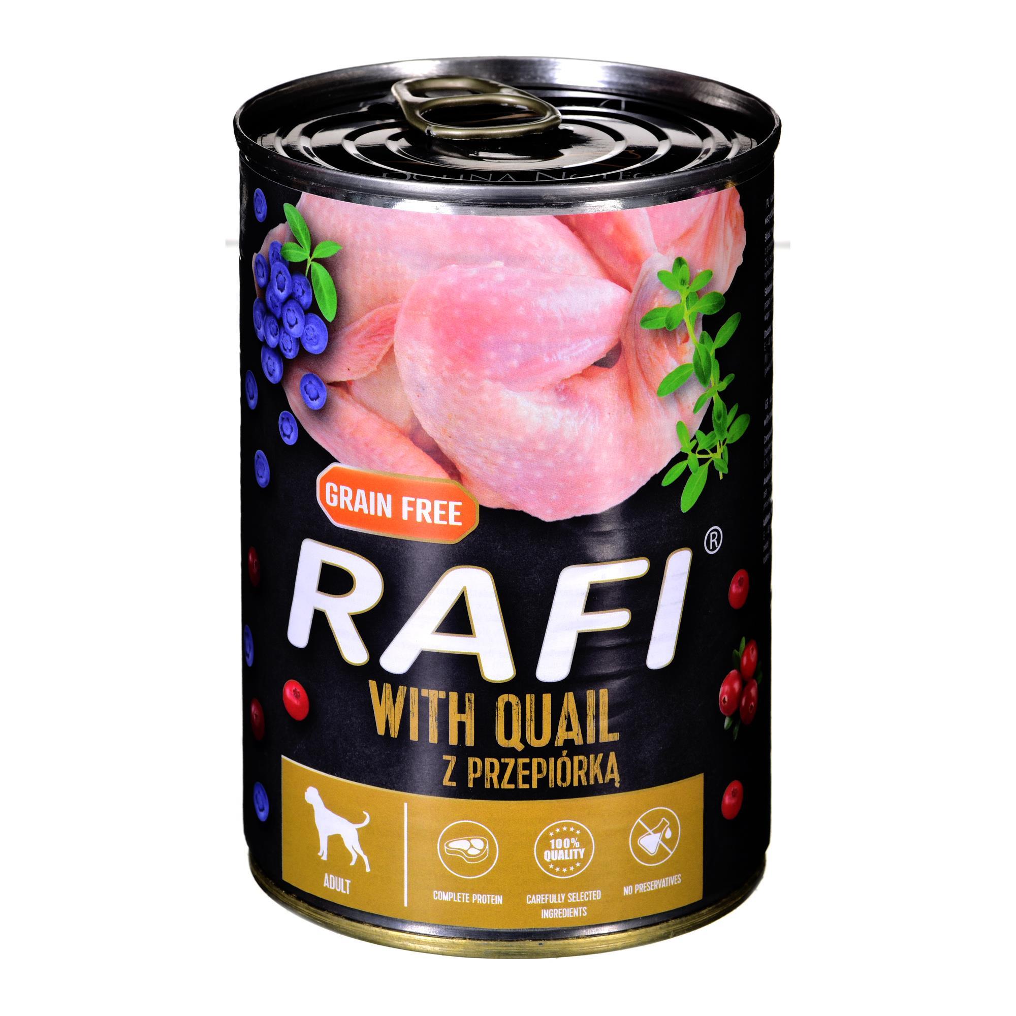 Dolina Noteci Rafi with quail - wet dog food - 400g, žema kaina | Varle.lt