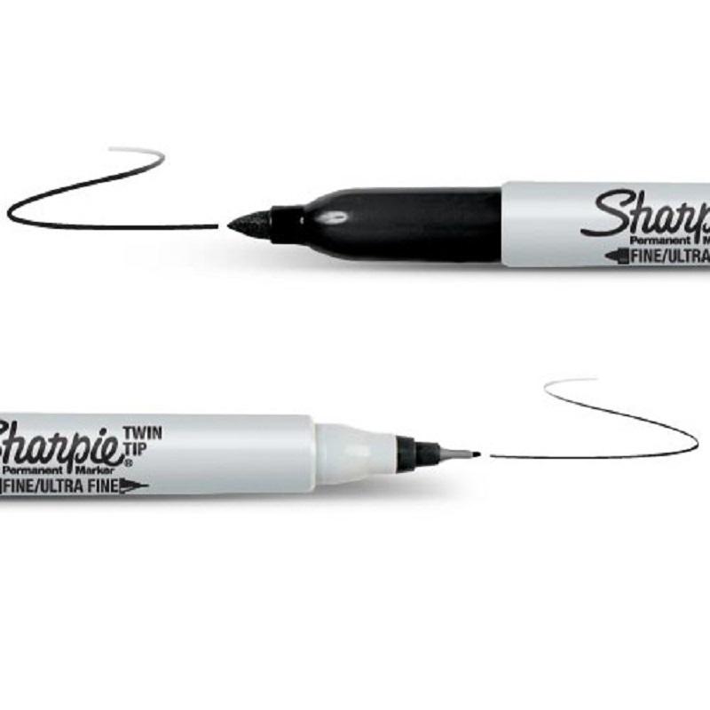 Sharpie Twin Tip dvipusis žymeklis - juodas, modelis - S0811100, žema ...