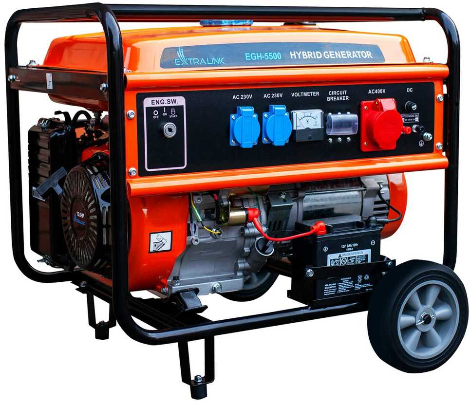 Hibridinis elektros generatorius Extralink EGH-5500, 5.5kW, modelis ...