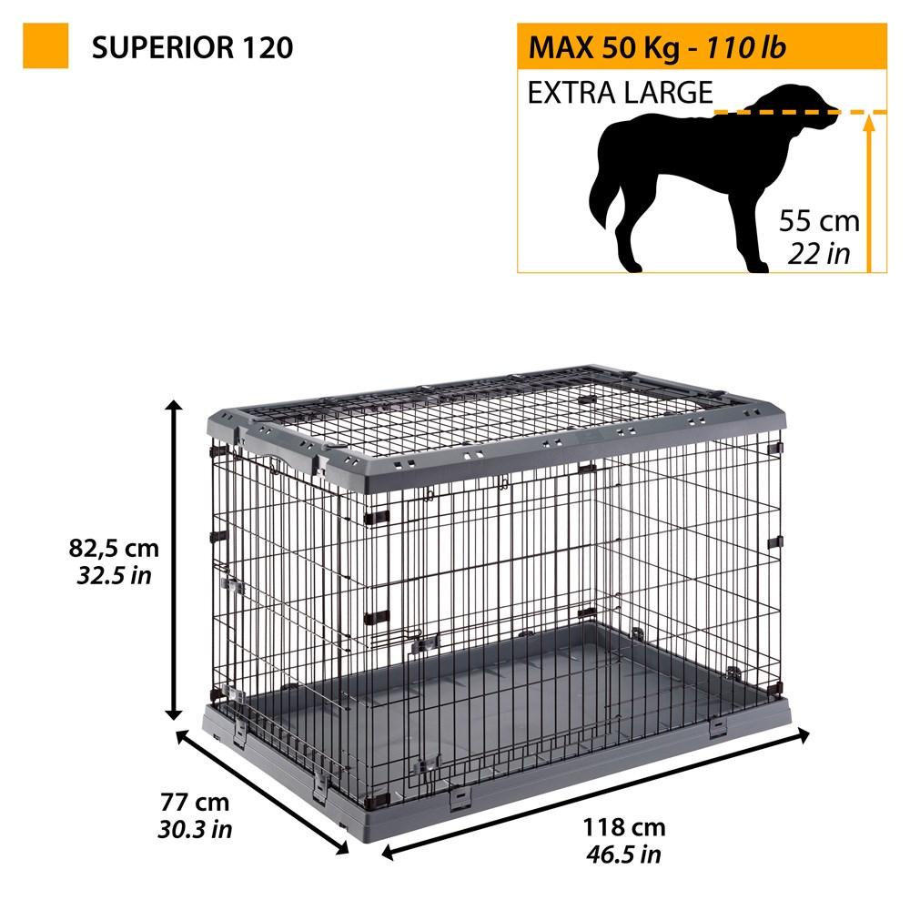 FERPLAST Superior 120 - dog cage - 118 x 77 x 82.5 cm, modelis ...