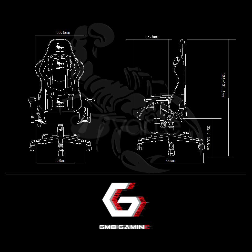 Žaidimų kėdė Gembird GC-SCORPION-01 Gaming Chair, Juoda-raudona, modelis - GC-SCORPION-01, žema ...