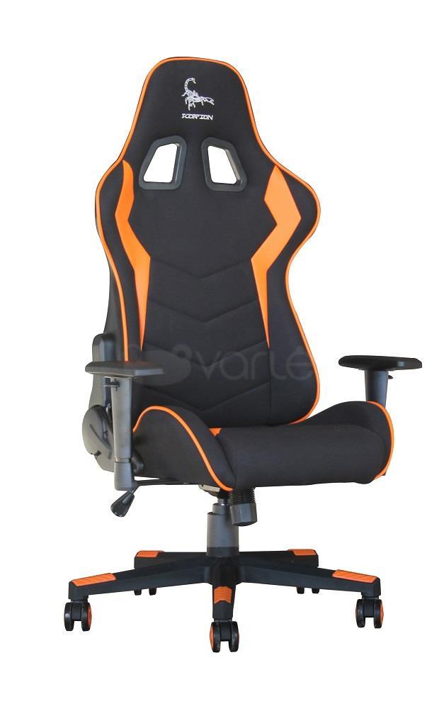 Žaidimų kėdė Gembird GC-SCORPION-04 Gaming Chair, Juoda-oranžinė, modelis - GC-SCORPION-04, žema ...