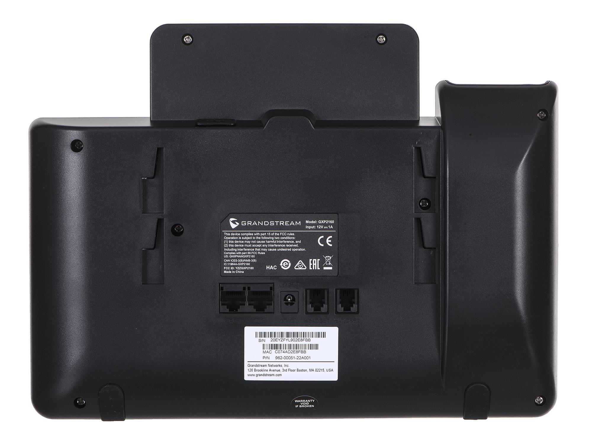 Grandstream Networks GXP-2160 IP phone Juodas Wired handset TFT 6 lines ...