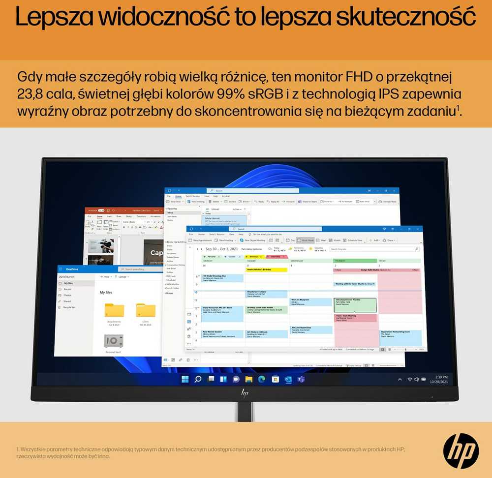 Monitorius HP E-Series E24 G5, 23.8", IPS, DisplayPort / HDMI, 4x USB 3 ...