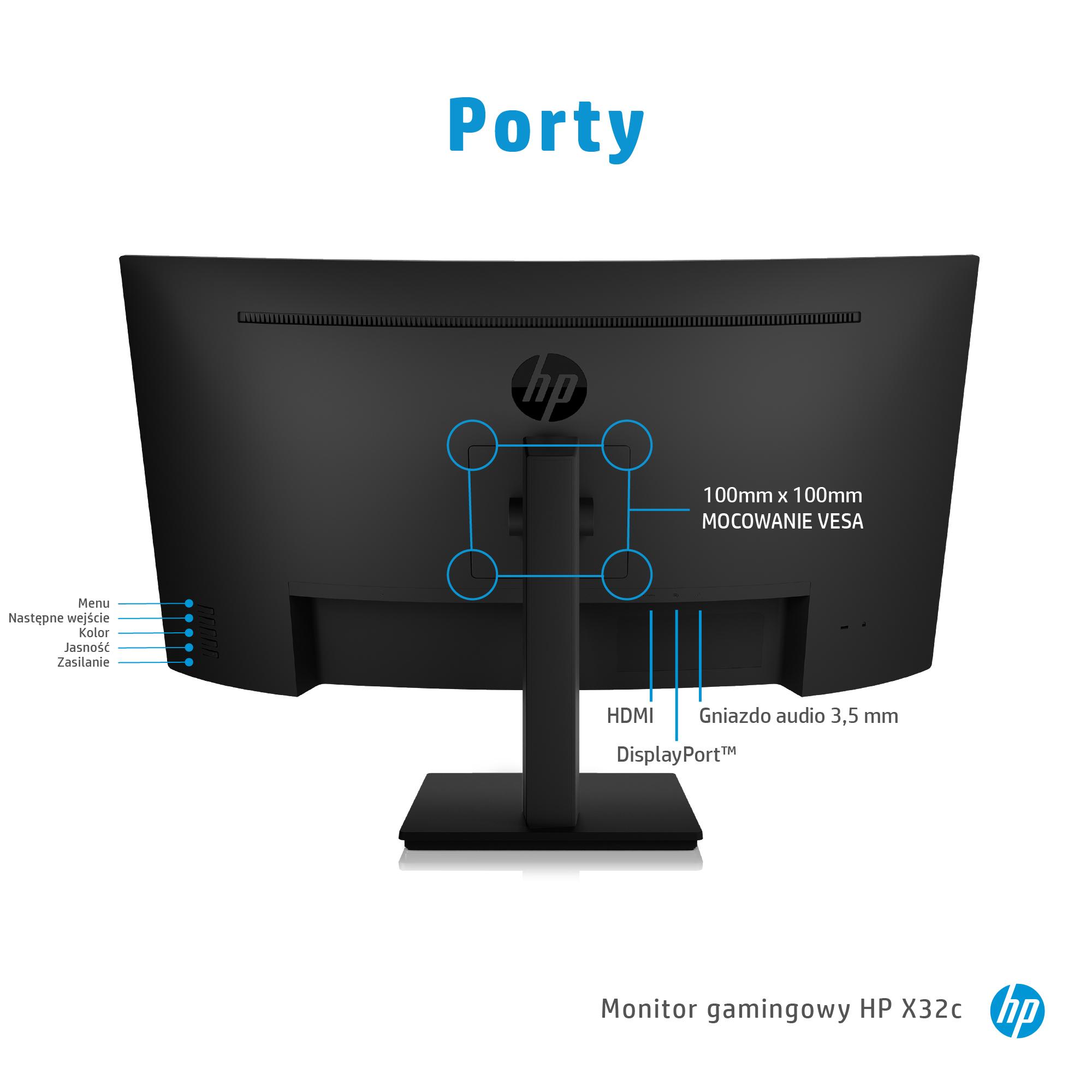 Monitorius Hewlett Packard (HP) HP 31,5 L X32c Gaming, modelis - X32C ...