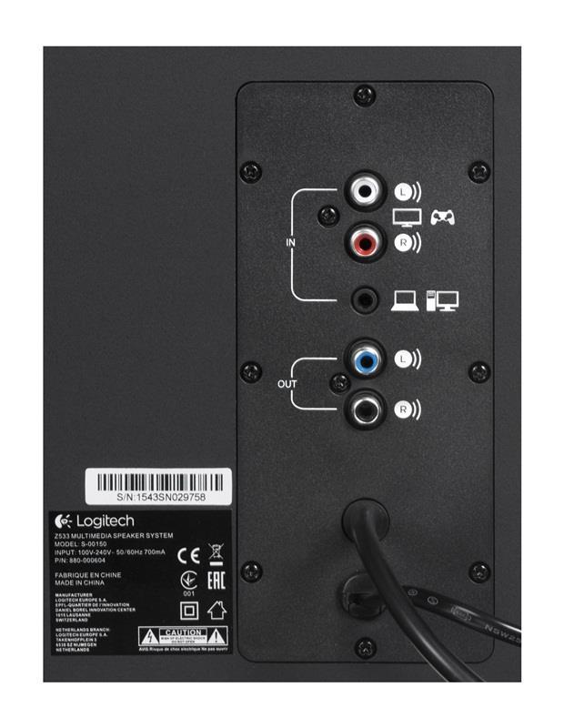 Kompiuterio kolonėlės Logitech Z533 Performance / Juodos, modelis - 980 ...