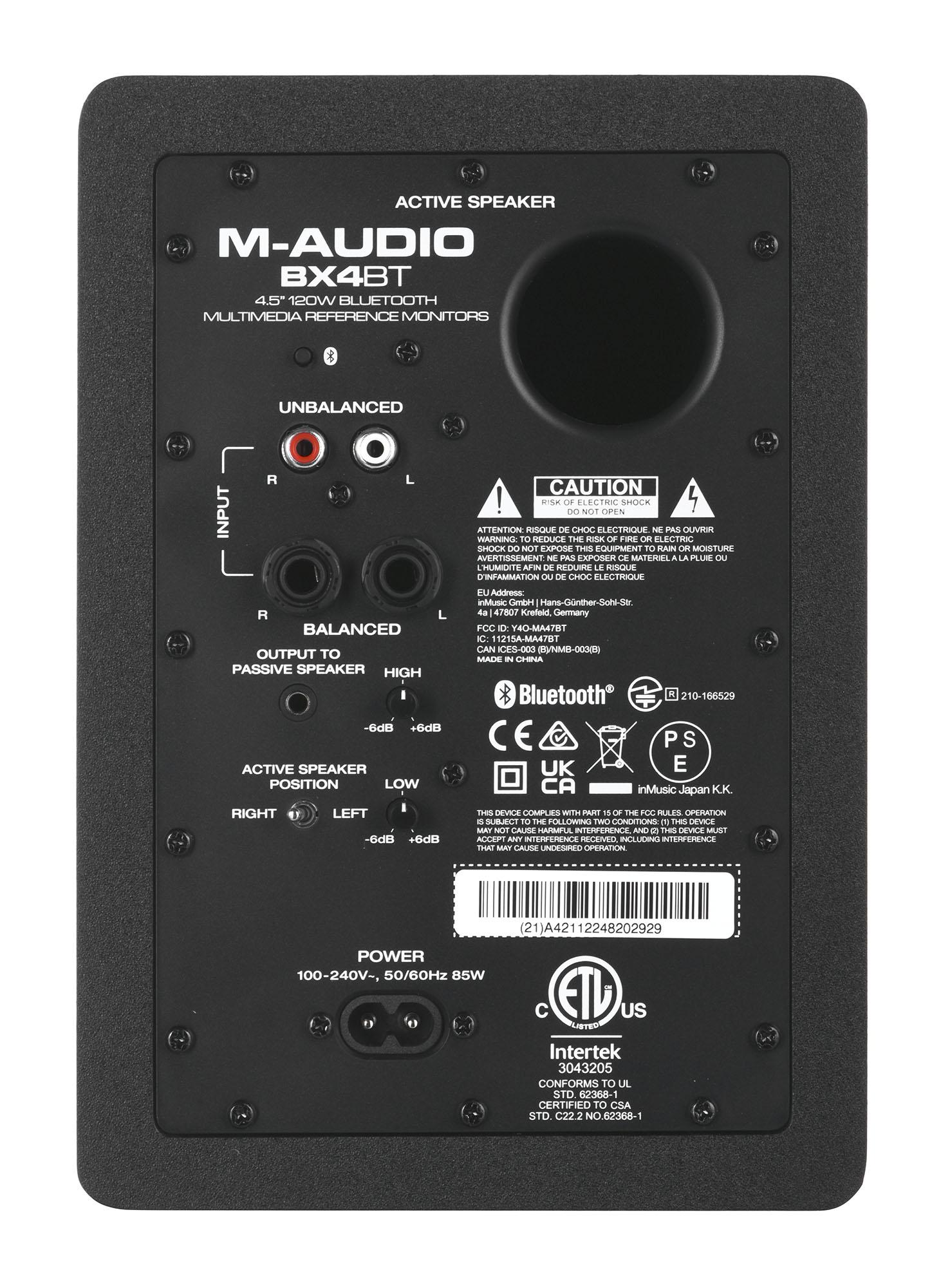 M-AUDIO BX4 BT 2x garso kolonėlė Juoda Vielinis + Bluetooth 50 W ...