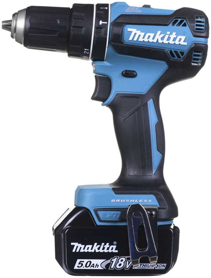 Makita DHP485RTJ Akumuliatorinis smūginis gręžtuvas, 18 V, 2x 5,0 Ah Li ...