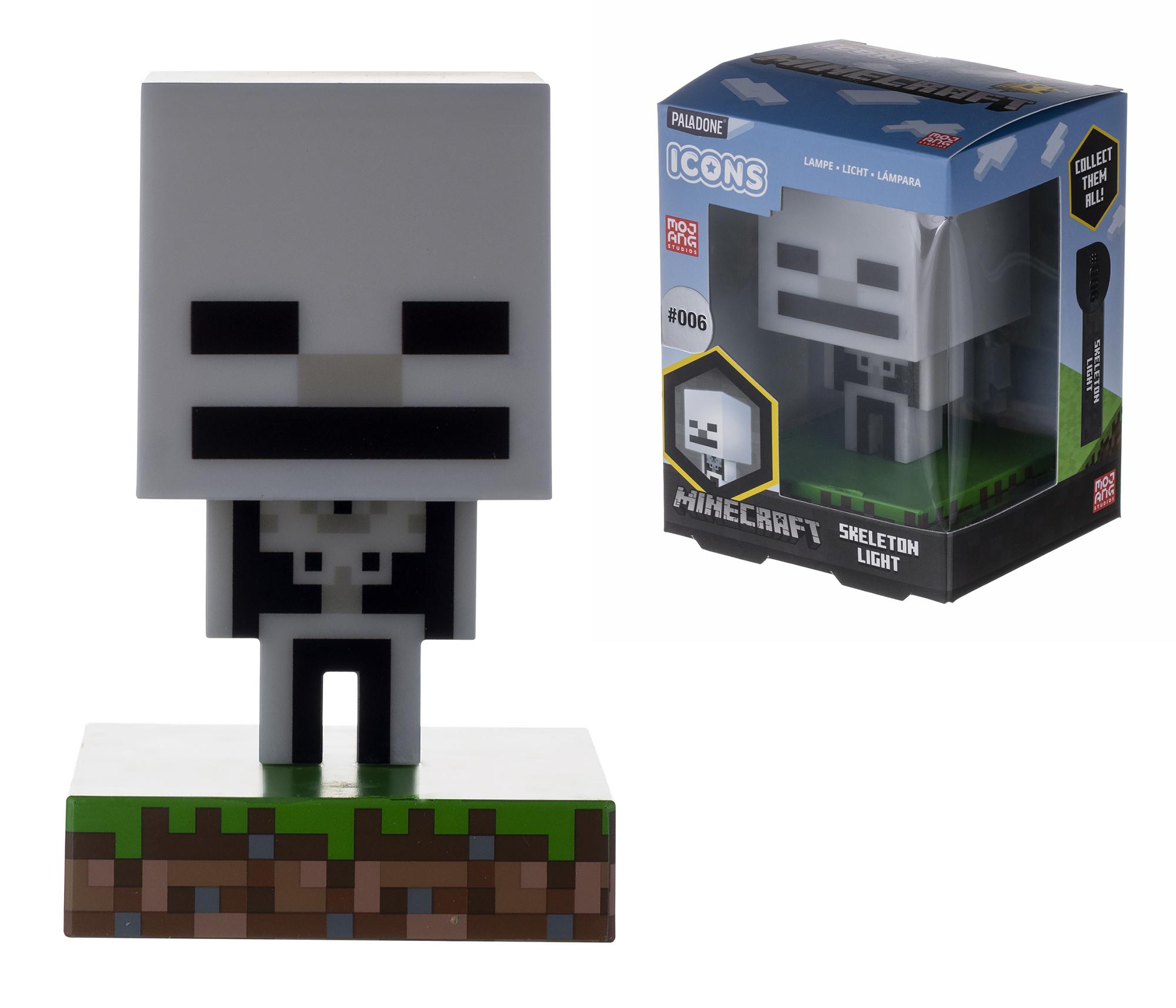 Paladone Minecraft Skeleton Icon lempa, modelis - 5055964785925, žema ...
