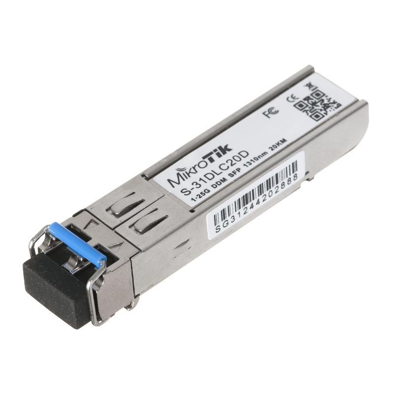 Mikrotik S-31DLC20D network transceiver module 1250 Mbit / s SFP 1310 ...