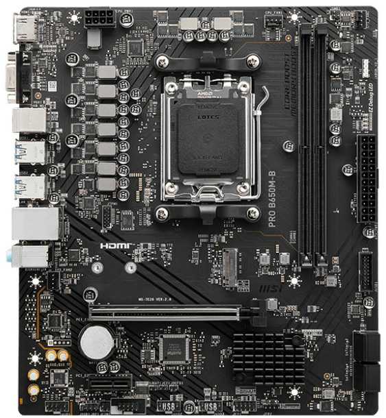 MSI PRO B650M-B motherboard AMD B650 Socket AM5 micro ATX, modelis ...