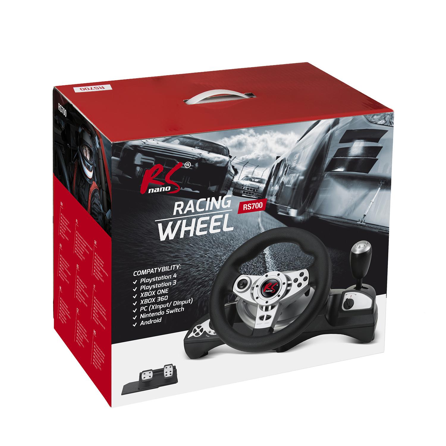 Žaidimų vairas Nano RS700 / Gaming steering wheel / PS4 / PS3 / XBOX ...