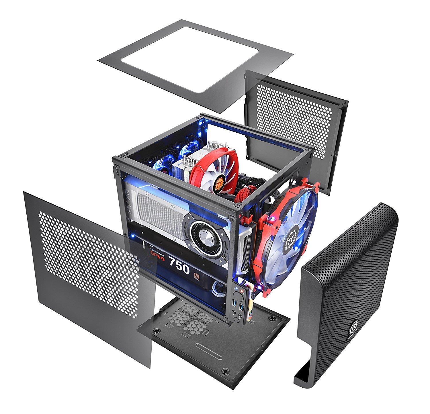 THERMALTAKE Core V1 Mini-ITX Case 2x USB 3.0 ir 1x HD Audio I / O ...