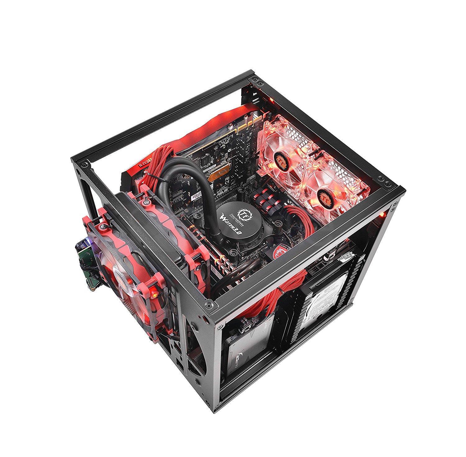 THERMALTAKE Core V1 Mini-ITX Case 2x USB 3.0 ir 1x HD Audio I / O ...
