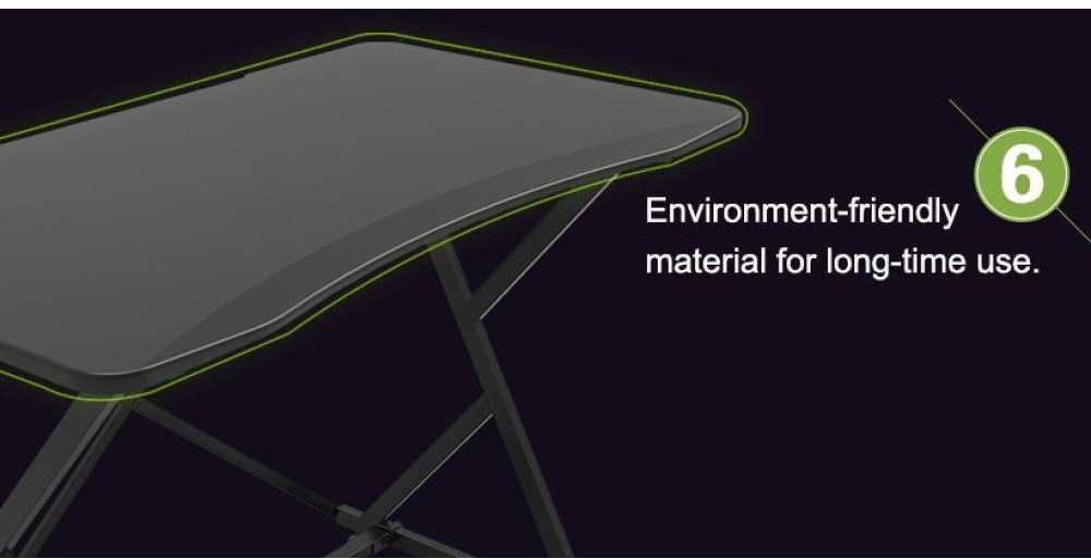 Techly Gaming Desk for PC with Angular Ergonomic Edge Juodas, modelis ...