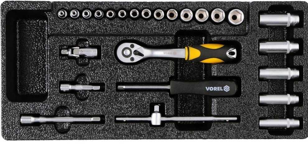 VOREL įrankių spintelė 6-SZULFAD + 177 vnt. NARZĘDZI 58540, modelis ...