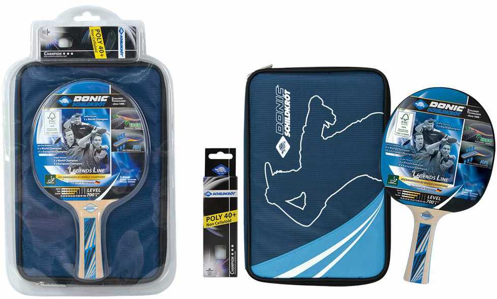 DONIC Legends 700 stalo teniso raketė - 3in1 rinkinys, modelis - 788489 ...