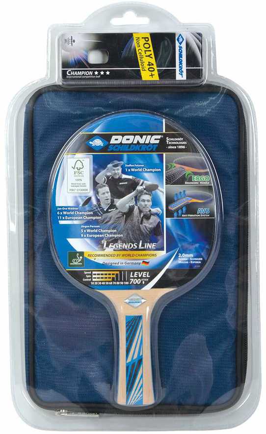 DONIC Legends 700 stalo teniso raketė - 3in1 rinkinys, modelis - 788489 ...