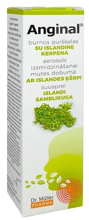 Dr Muller Pharma Dr. Muller Anginal burnos purškalas su islandine ...